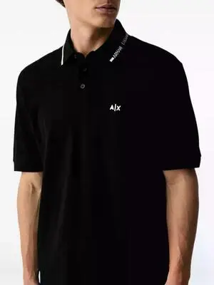 Armani Exchange Logo-embroidered Tipped Polo Shirt