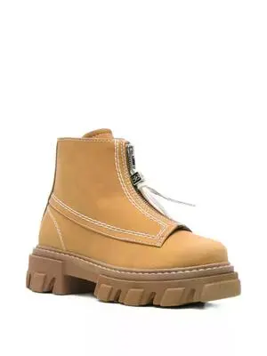 GANNI Cleated Zip Ankle Boots