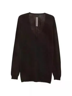 Rick Owens V-neck Sweater - Brown