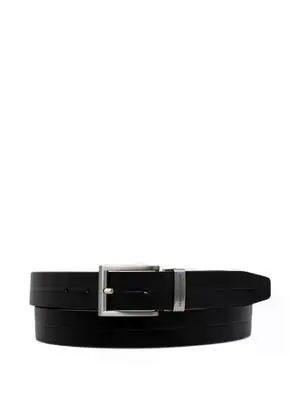 Armani Exchange Logo-engraved Buckle Belt - Black