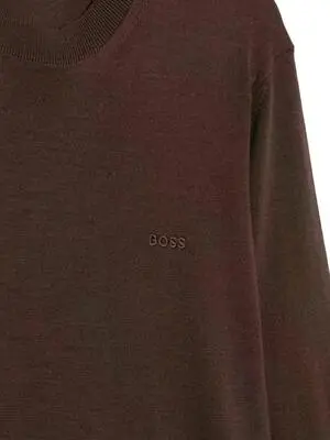 BOSS Logo-embroidered Wool Sweater