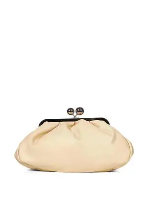 Max Mara Pasticcino Gathered Leather Clutch Bag