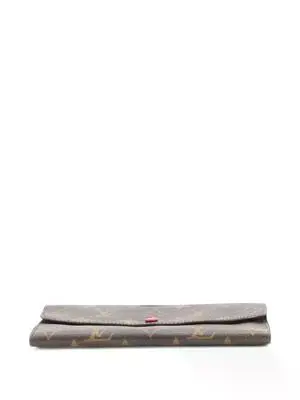 LOUIS VUITTON Emilie Wallet Monogram Canvas Small Wallets - Red