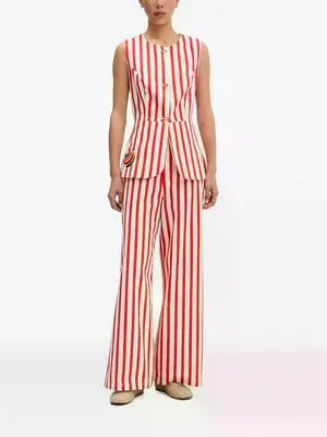 NEVER FULLY DRESSED Striped Banana-patch Top