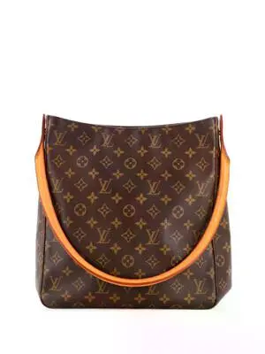 LOUIS VUITTON Looping Handbag Monogram Canvas Gm Shoulder Bag - Brown