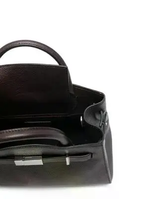 DEMELLIER Hudson Grained Leather Top-handle Mini Bag