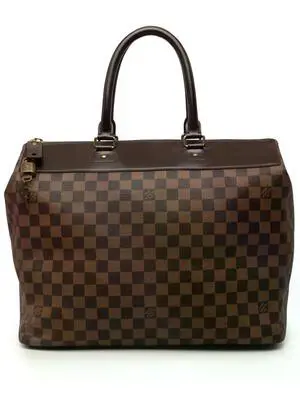 LOUIS VUITTON 2003 Damier Ebene Greenwich Pm Travel Bag - Brown