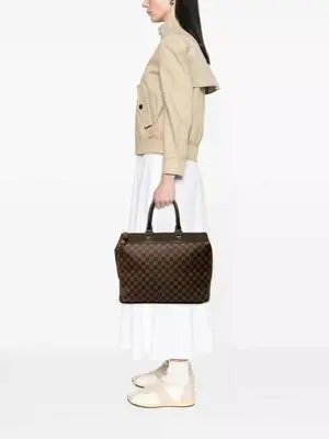 LOUIS VUITTON 2003 Damier Ebene Greenwich Pm Travel Bag