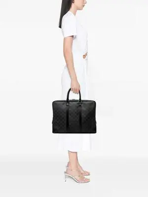 LOUIS VUITTON 2012 Damier Graphite Porte Documents Voyage Pm Business Bag