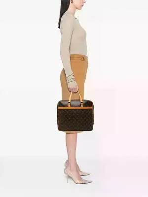LOUIS VUITTON 2005 Monogram Porte Documents Pegase Business Bag - Brown