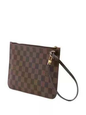 LOUIS VUITTON 2014 Damier Ebene Neverfull Pochette Pouch