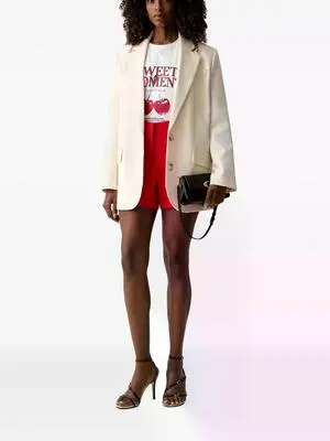 MORGAN Pressed-crease Tailored Shorts - Red