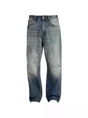 EVISU Pink Daicock Distressed Jeans - Blue