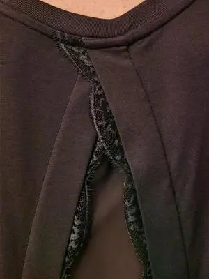 ALLSAINTS Nia Lace-trim Open-back T-shirt - Brown
