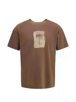 Palm Angels Palm Tree Brushed T-shirt - Brown
