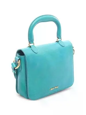 Miu Miu 2000s Madras Leather Tote Bag