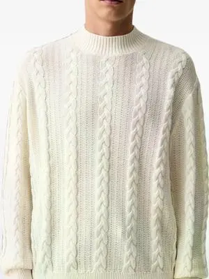 Armani Exchange Cable-knit Mock-neck Sweater