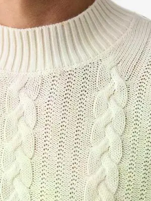 Armani Exchange Cable-knit Mock-neck Sweater