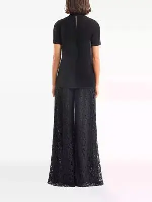GEMY MAALOUF Lace-overlay Palazzo Pants