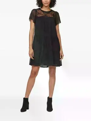 Sandro Lace-detail Mini Dress - Black