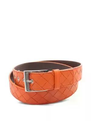 Bottega Veneta 2010s Intrecciato Belt - Orange