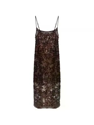 Baum Und Pferdgarten Avani Sequin-embellished Midi Dress - Brown