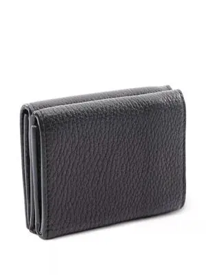 Fendi 2010s Ff Tri-fold Leather Wallet - Black