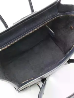 Celine 2000s Micro Luggage Tote Bag - Blue