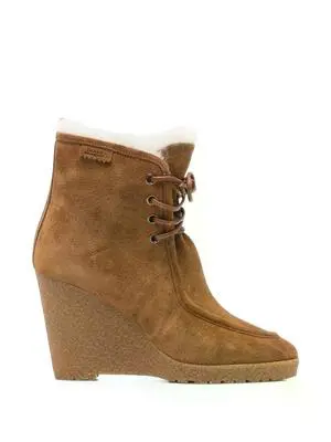 Isabel Marant Étoile Cylia Lace-up Wedge Ankle Boots - Brown