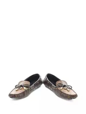 LOUIS VUITTON 2020 Gloria Line Monogram Canvas Driving Shoes
