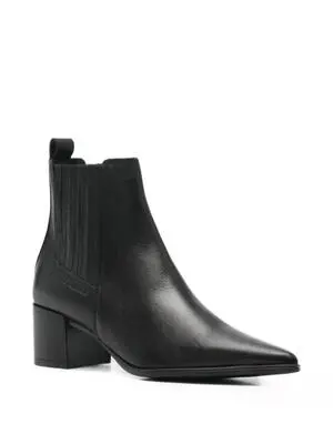 SUMMERY COPENHAGEN Pointed-toe Leather Ankle Boots