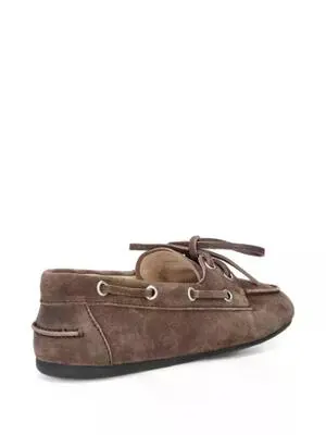 Miu Miu Suede Boat Loafers