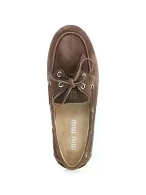 Miu Miu Suede Boat Loafers