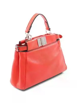 Fendi 2000s Micro Peekaboo 2way Floral-embellished Handbag