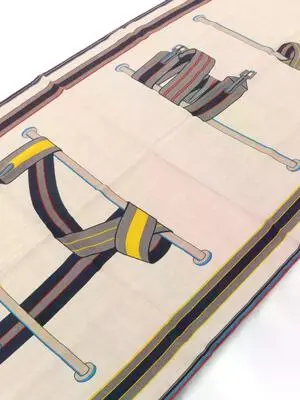 Hermès 2010s Lettres Equestres Shawl