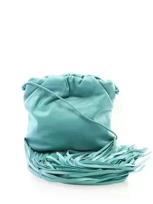 Bottega Veneta 2010s Pouch Fringe Shoulder Bag - Blue