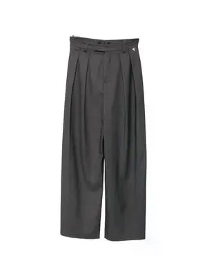 PHILIA LOFT Pleated Wide-leg Trousers - Grey