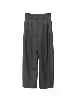 PHILIA LOFT Pleated Wide-leg Trousers - Grey