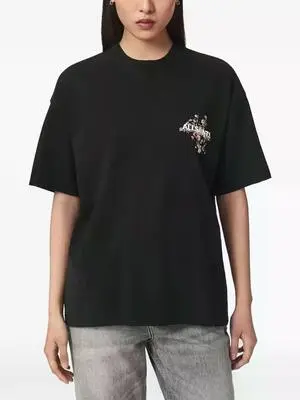 ALLSAINTS Floral-print T-shirt - Black