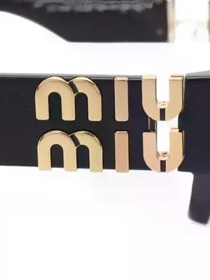 Miu Miu 2010s Logo Rectangle-frame Sunglasses