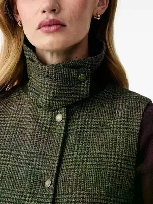 Barbour Joyce Check-pattern Sleeveless Jacket