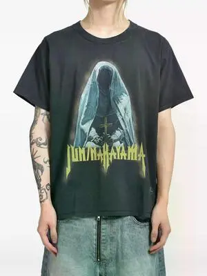 JUN/NAKAYAMA Nun Graphic-print Washed-effect T-shirt