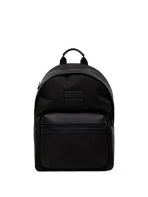 Armani Exchange Logo-patch Panelled Backpack - Black