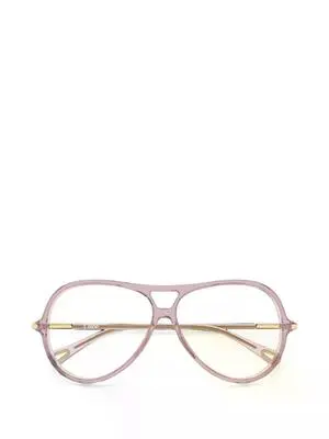 Chloé Pilot-frame Glasses - Pink