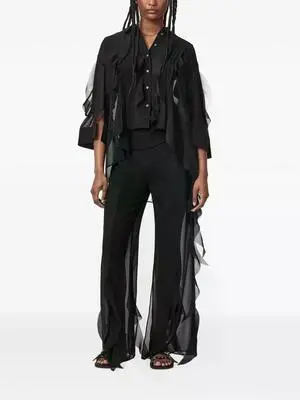 ALLSAINTS Ruffled Pleated Blouse