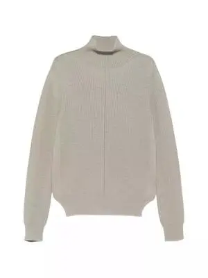 Rick Owens Ribbed High-neck Sweater - Neutrals