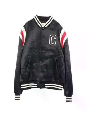 Celine 2010s Logo Patch Bomber Jacket - Black