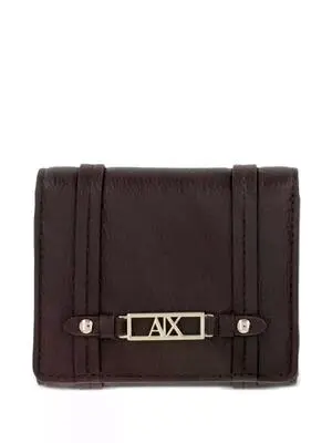 Armani Exchange Logo-plaque Pebbled-effect Wallet - Brown
