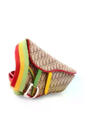Dior Vintage Rasta Saddle Waist Bag Diorissimo Canvas Belt Bag - Brown