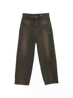 Axel Arigato Invert Faded Patch-pocket Jeans - Brown